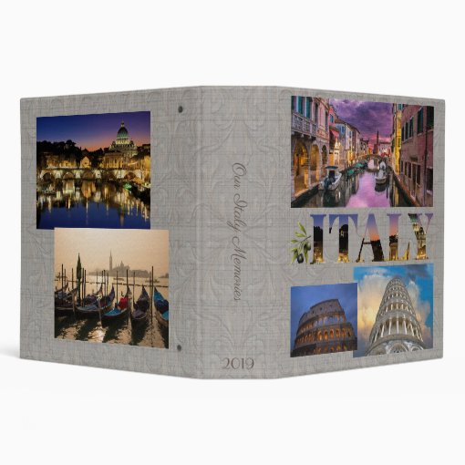 Touring Italy Photo Scrapbook Album 2 inch 3 Ring Binder | Zazzle