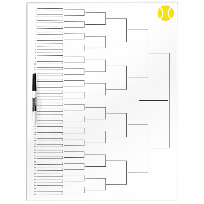 Tournament draw for 64 players | dry erase board | Zazzle.com