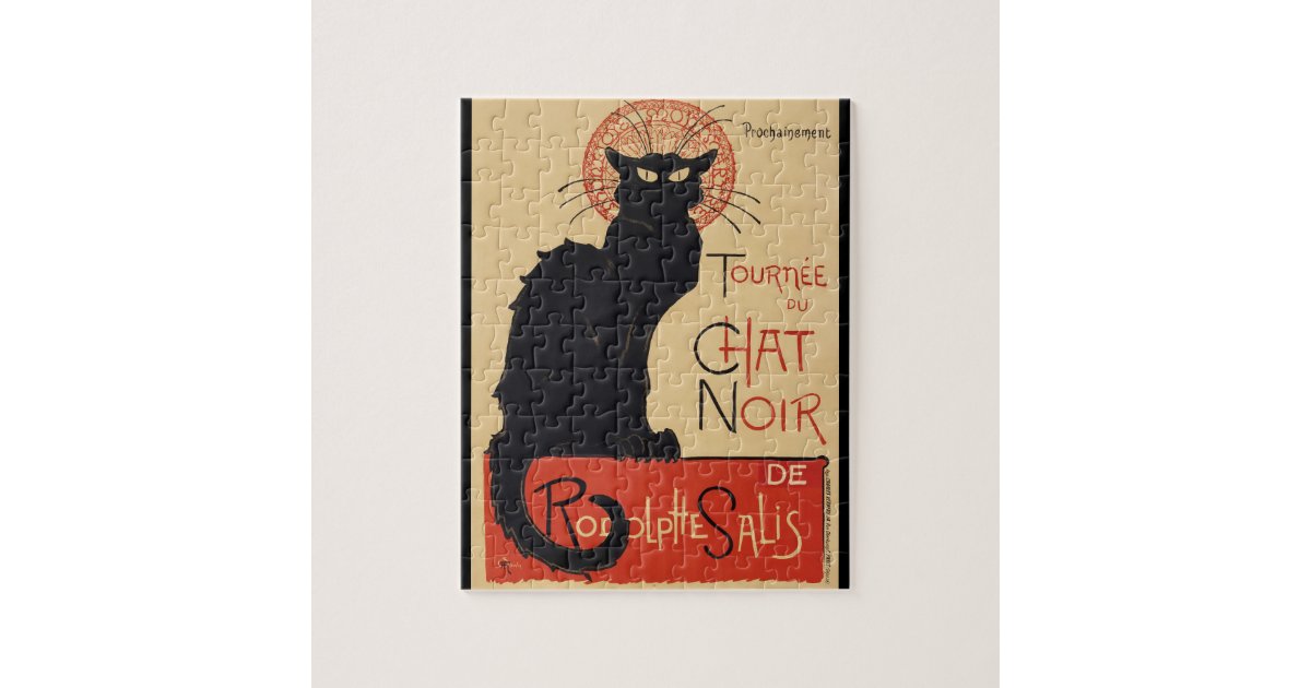 Tournee du Chat Noir Vintage Black Cat Art Nouveau Jigsaw Puzzle | Zazzle