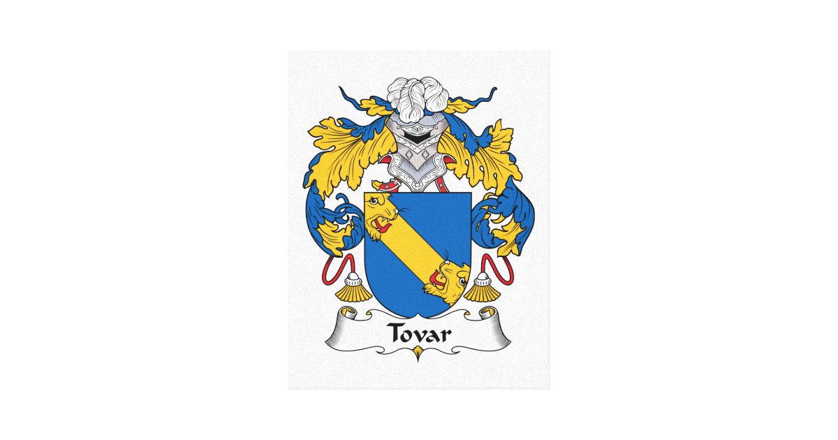 Tovar Family Crest Canvas Print | Zazzle