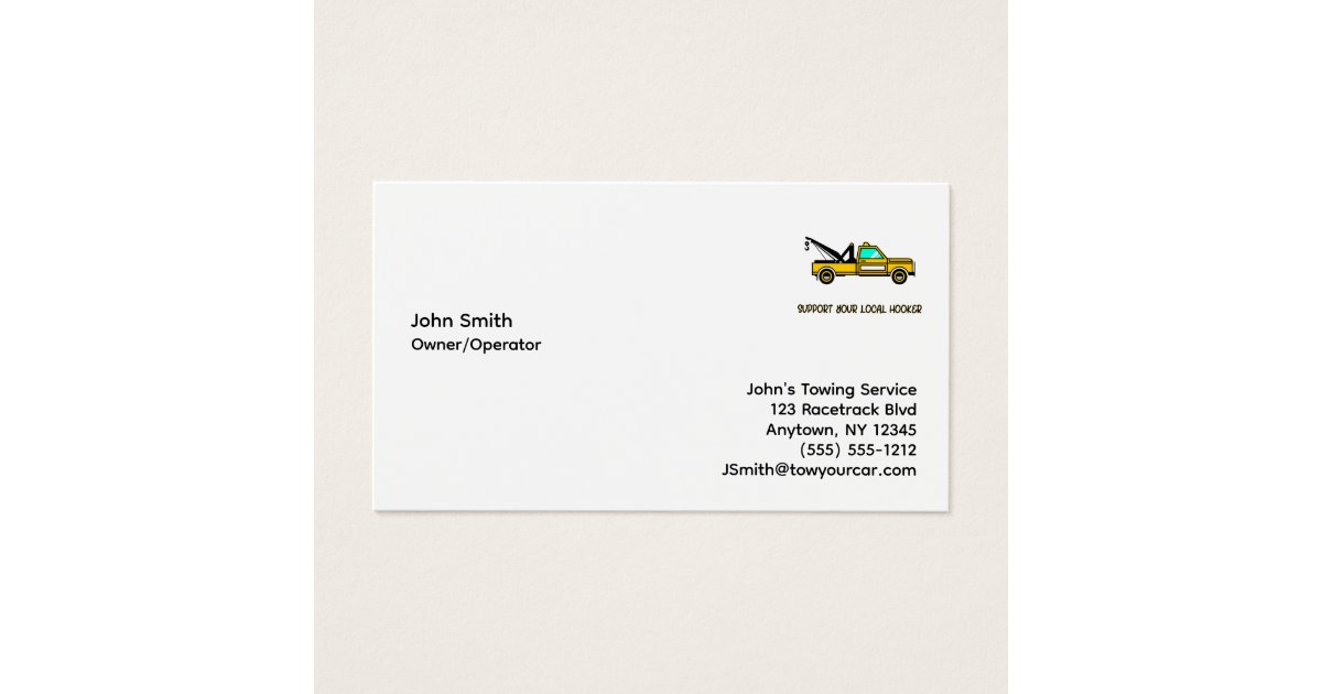 Tow Truck Theme Customizable Business Card | Zazzle