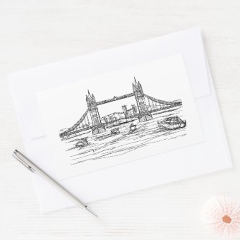 tower bridge of London Rectangular Sticker | Zazzle