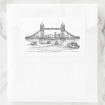 tower bridge of London Rectangular Sticker | Zazzle