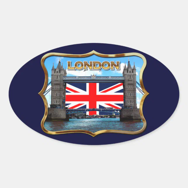 Tower Bridge Oval Sticker | Zazzle