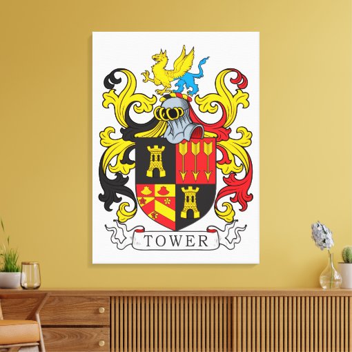 Tower Family Crest Canvas Print | Zazzle