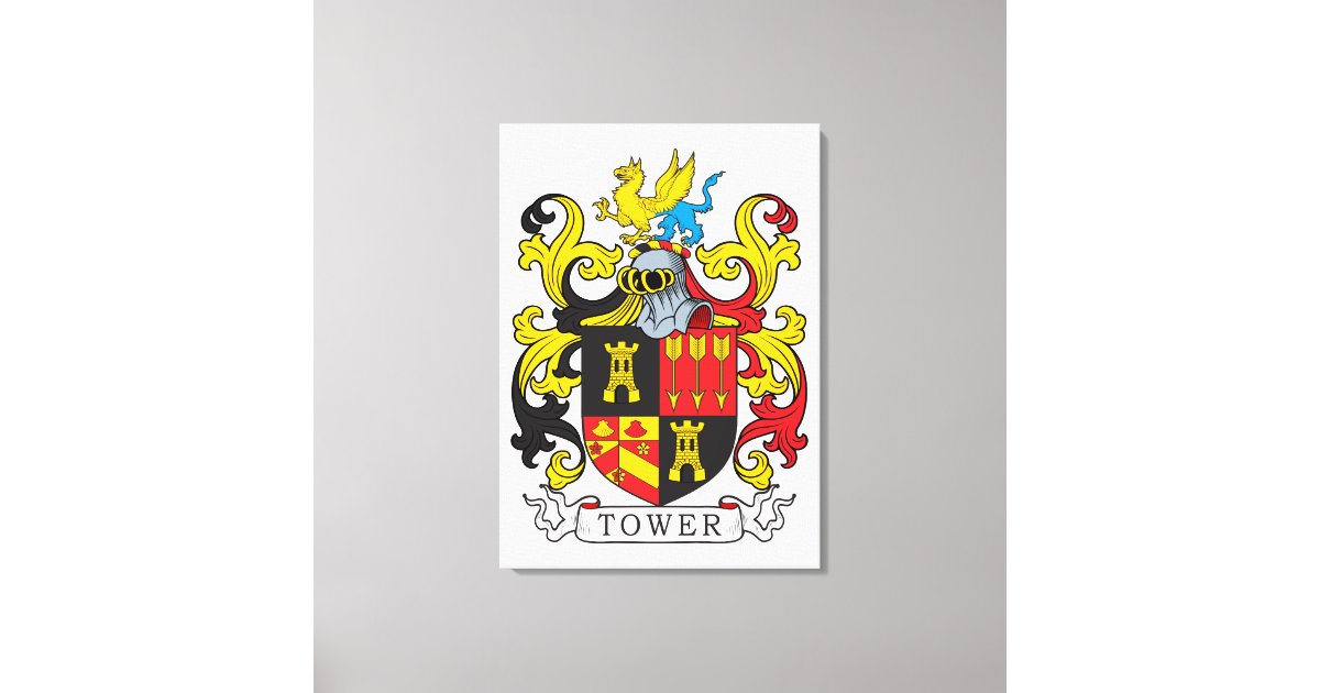 Tower Family Crest Canvas Print | Zazzle