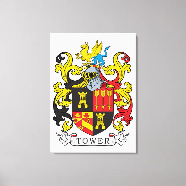 Tower Family Crest Canvas Print | Zazzle