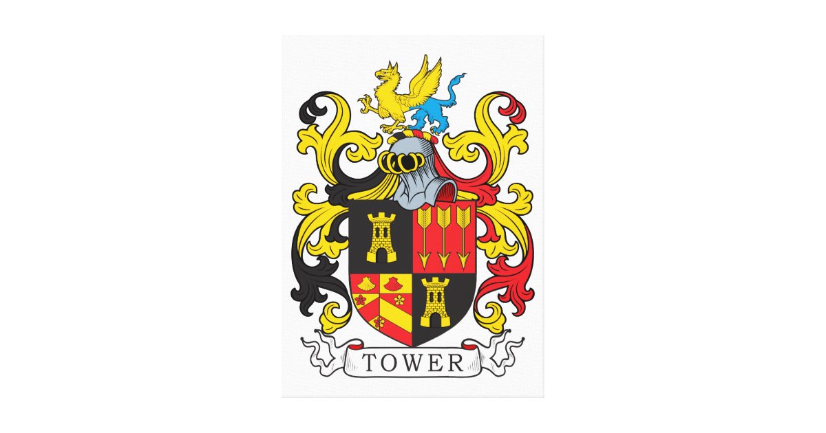 Tower Family Crest Canvas Print | Zazzle