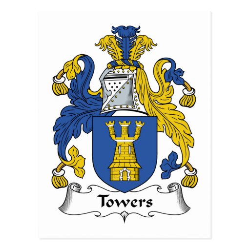 Towers Family Crest Postcard | Zazzle