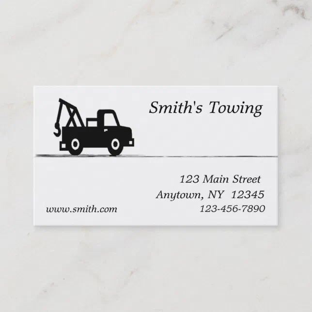 Towing Business Card | Zazzle