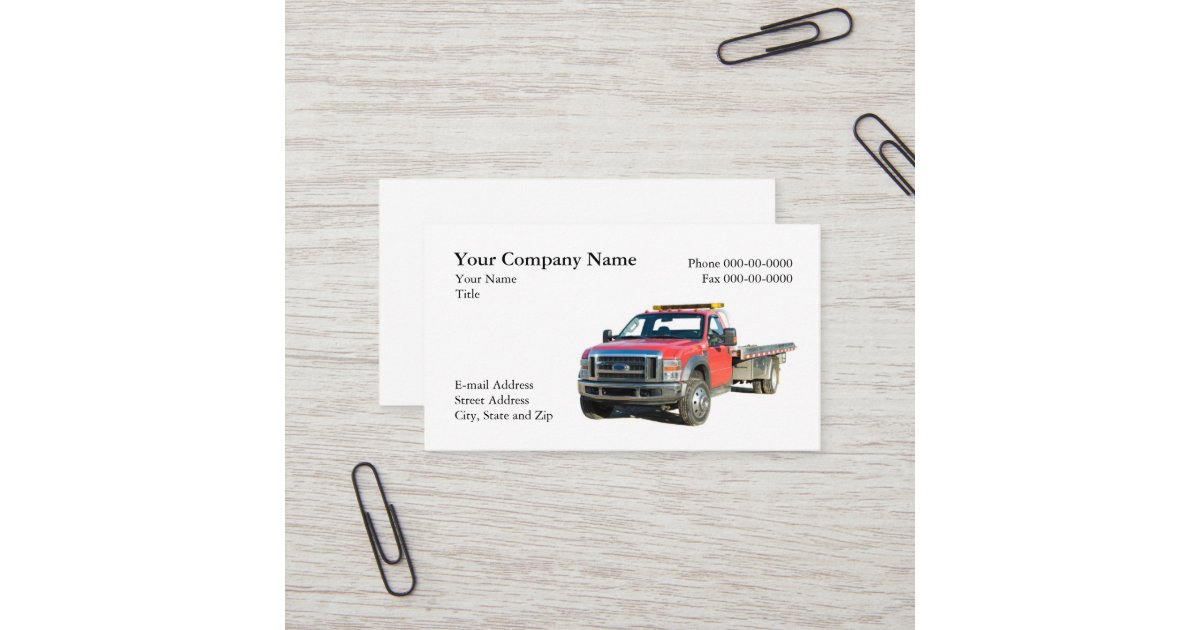 Towing Business Card | Zazzle