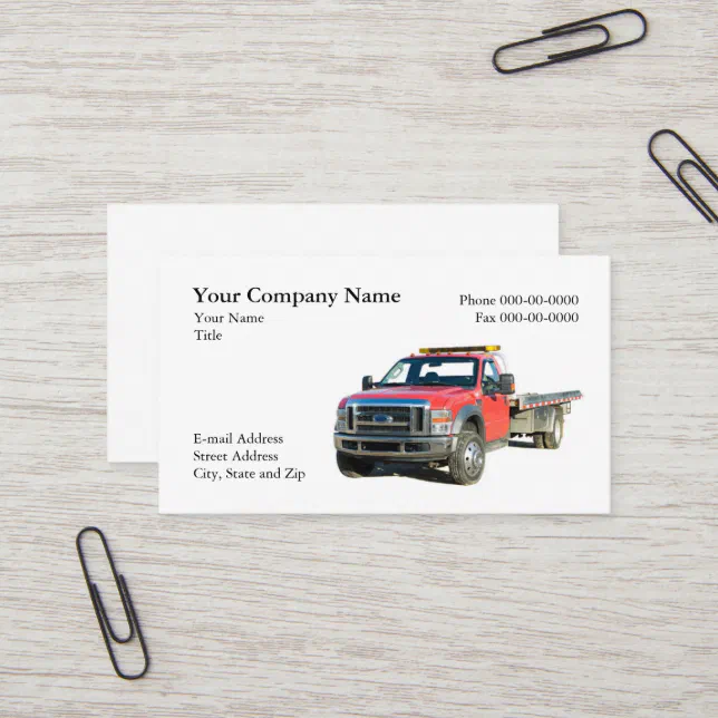 Towing Business Card | Zazzle