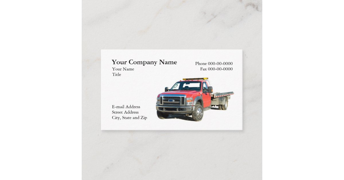 Towing Business Card | Zazzle