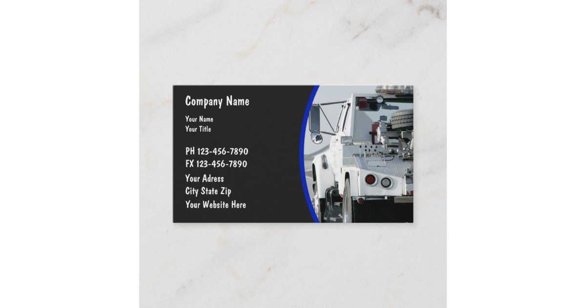 Towing Business Cards | Zazzle