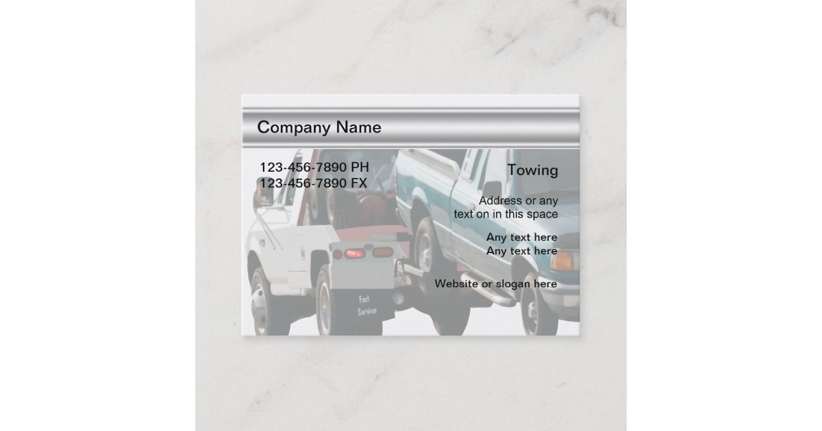 Towing Business Cards | Zazzle