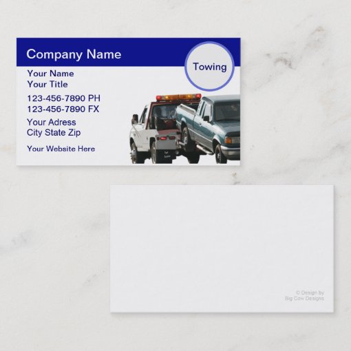 Towing Business Cards | Zazzle