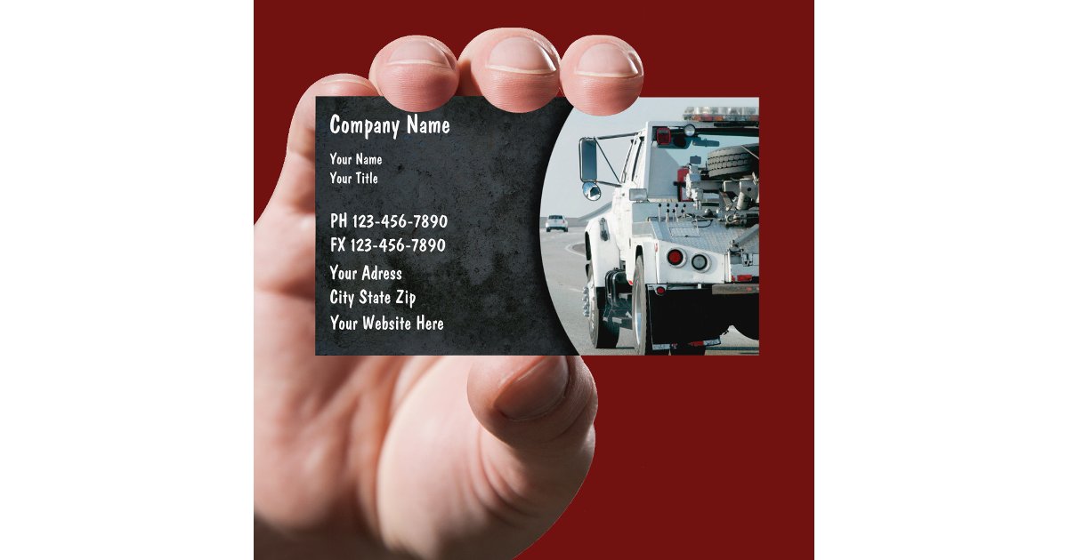 Towing Business Cards | Zazzle