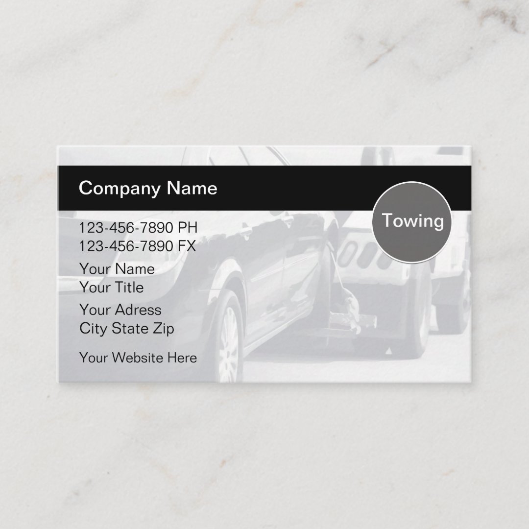 Towing Business Cards | Zazzle