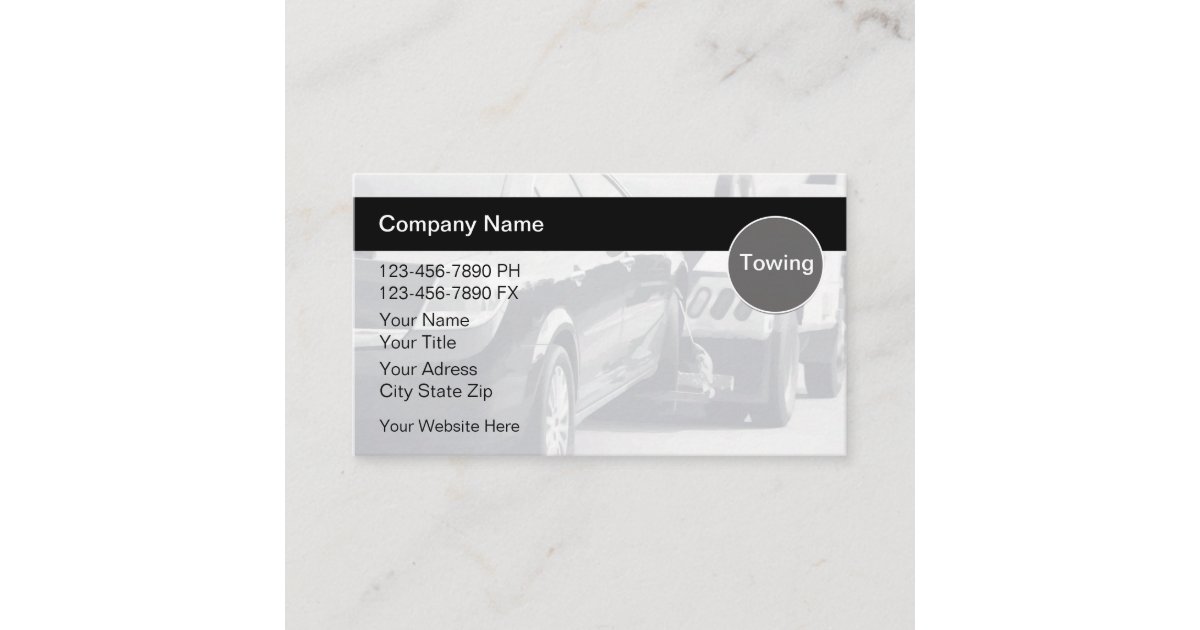 Towing Business Cards | Zazzle