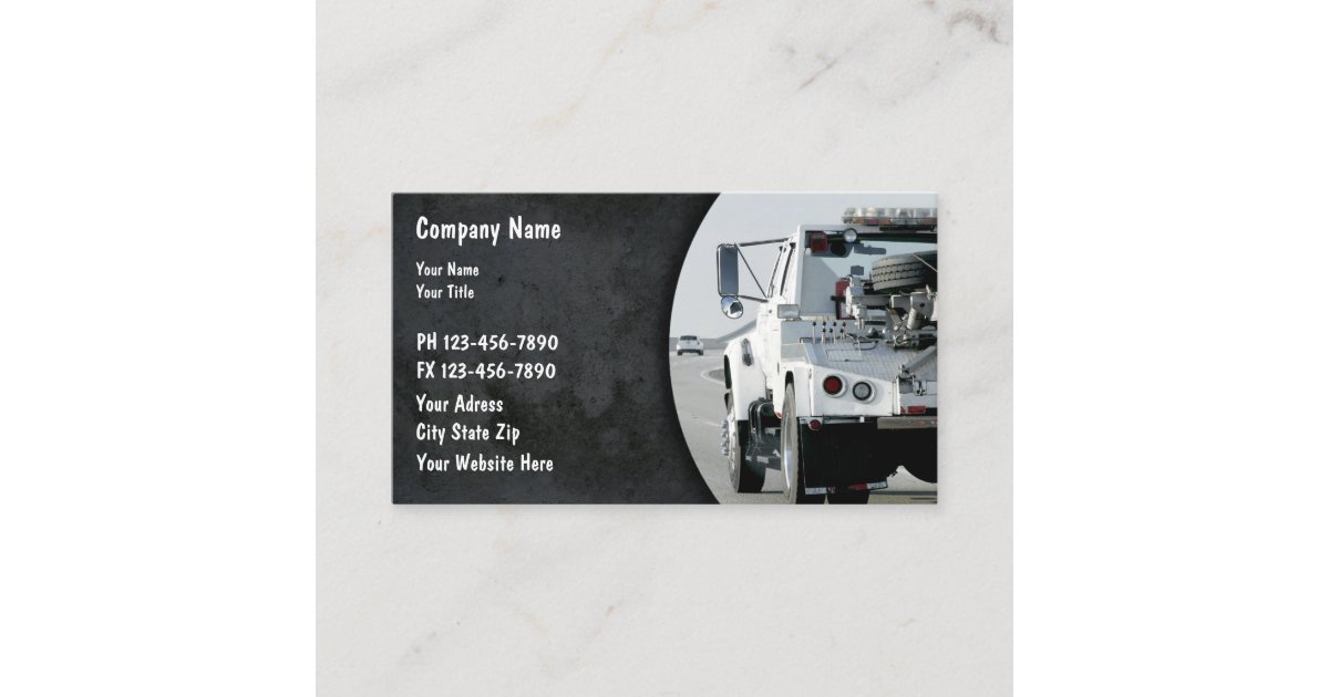 Towing Business Cards | Zazzle