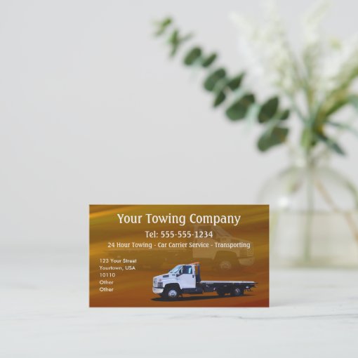 Towing CUSTOMIZABLE Business Card | Zazzle