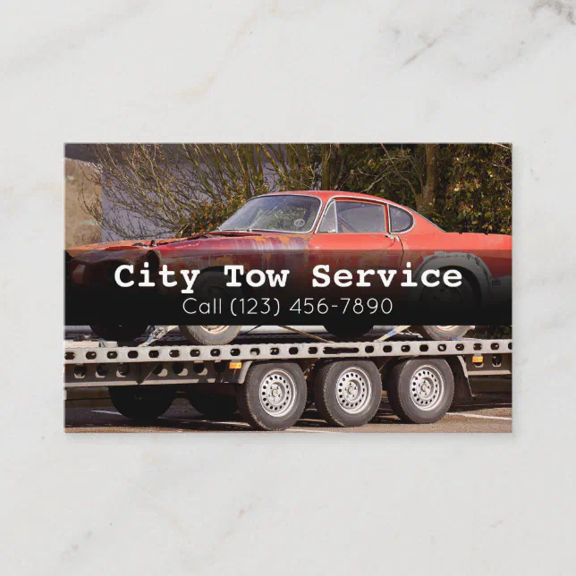Towing Service company Business Card | Zazzle