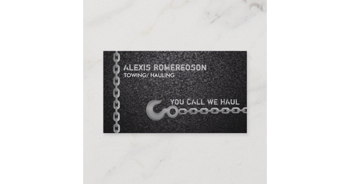 Towing Slogans Business Card | Zazzle
