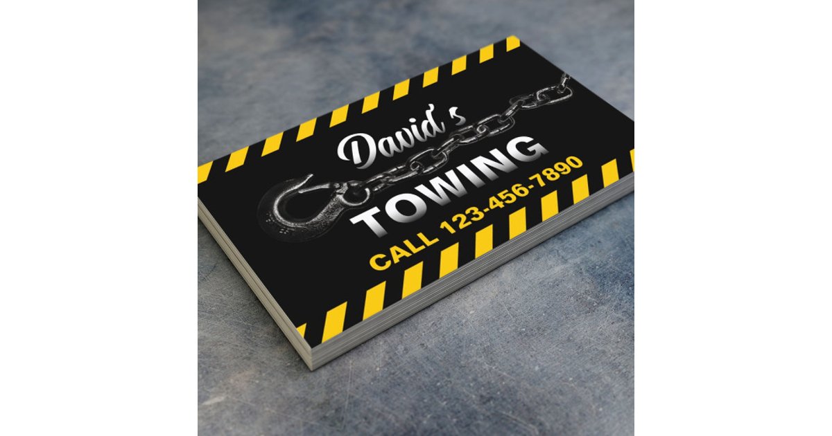 Towing Truck Car Hauling Service Business Card | Zazzle