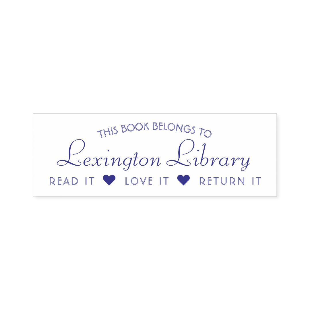 Town Library Read It Love It Return It Self-inking Stamp | Zazzle