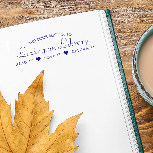 Town Library Read It Love It Return It Self-inking Stamp | Zazzle