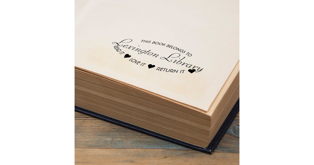 Town Library Read It Love It Return It Self-inking Stamp | Zazzle