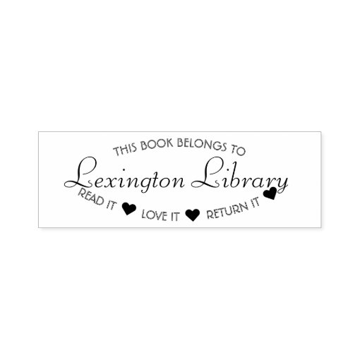 Town Library Read It Love It Return It Self-inking Stamp | Zazzle