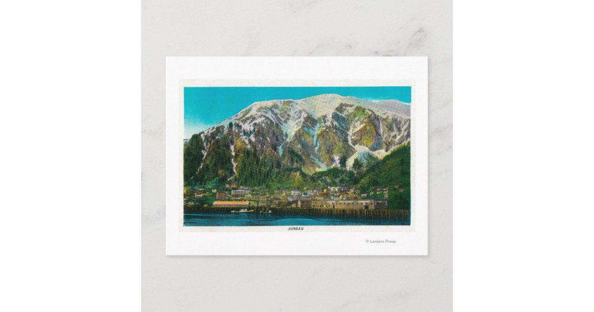 Town View of Juneau, AlaskaJuneau, AK Postcard | Zazzle