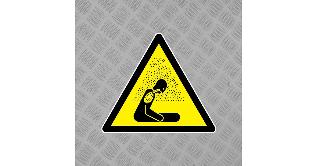 Toxic Gases Asphyxiation Hazard Symbol Label | Zazzle