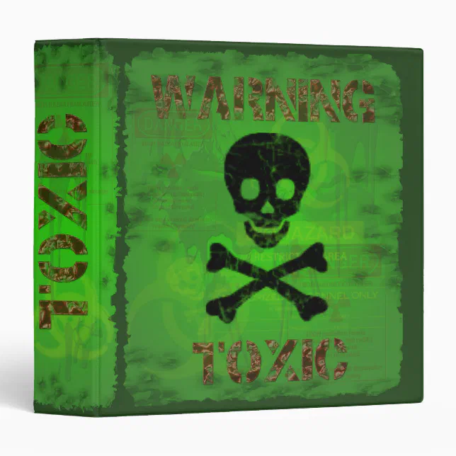 Toxic Warning Avery Binder | Zazzle