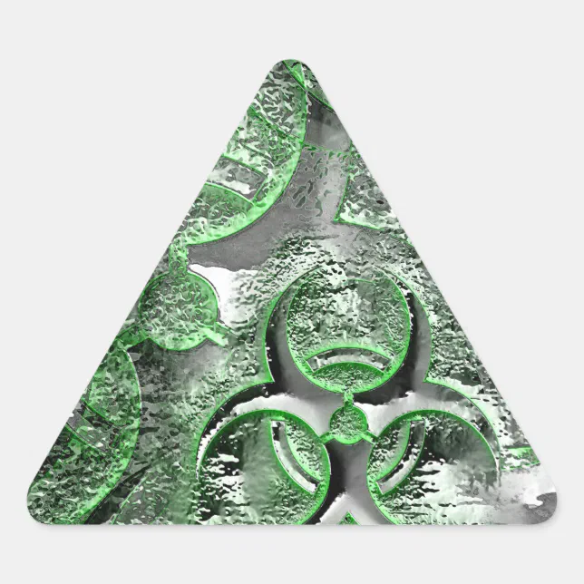 Toxic warning decals, biohazard sign, symbol triangle sticker | Zazzle