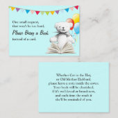 Toy Bear Bring a Book Request Baby Shower Insert | Zazzle