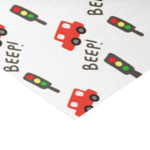 Toy Car Traffic Lights Kids Tissue Paper | Zazzle