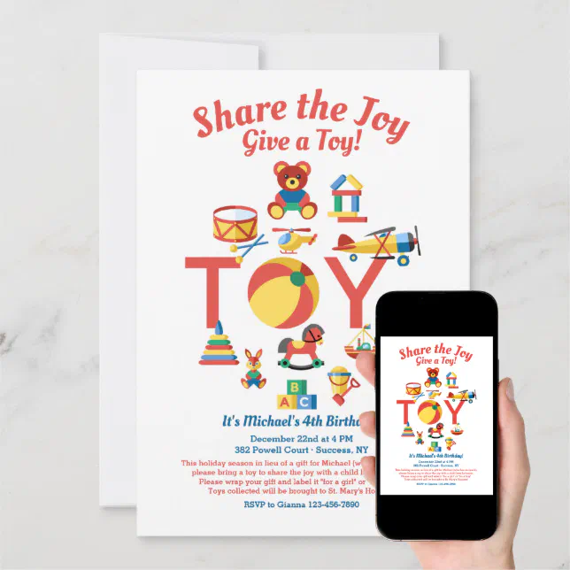 Toy Drive Invitation | Zazzle