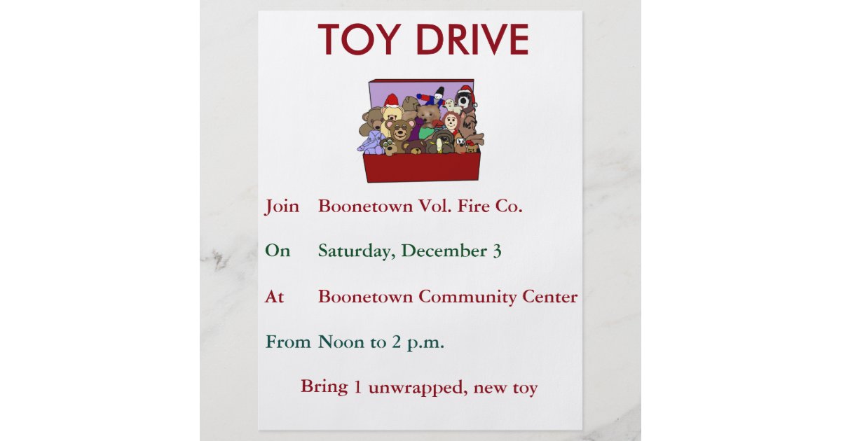 Toy Drive Template Flyer | Zazzle