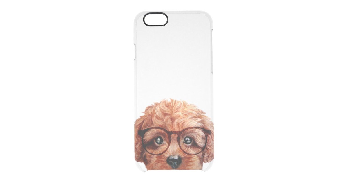 Toy poodle reddish brown iPhone case by miart | Zazzle