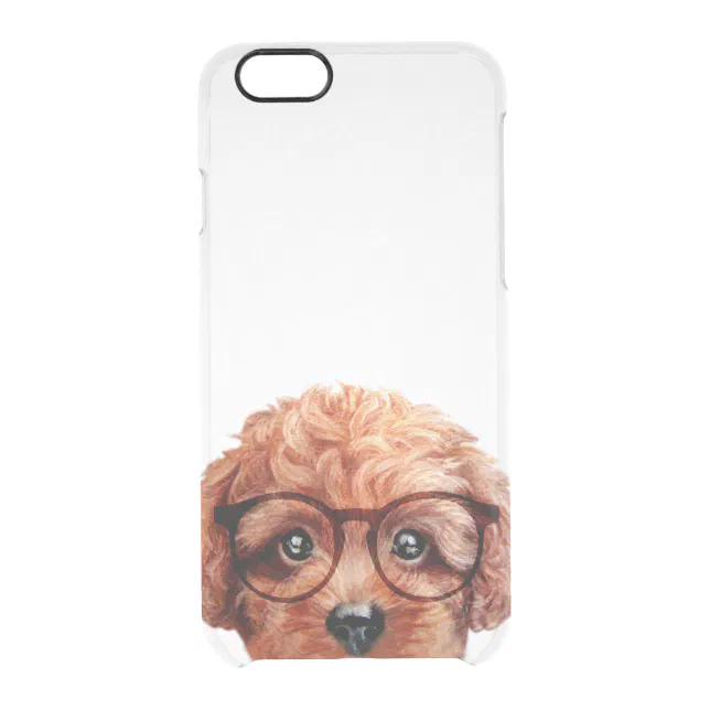 Toy poodle reddish brown iPhone case by miart | Zazzle