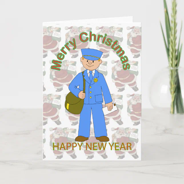 Toy Postman Christmas Card | Zazzle