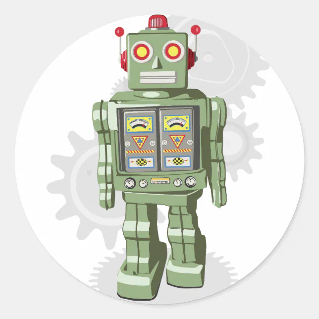 Toy Robot Stickers | Zazzle