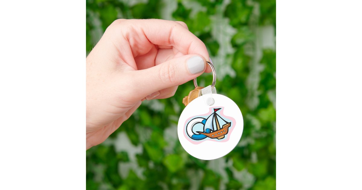 Toy Ship Keychain | Zazzle