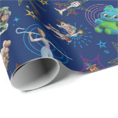 Toy Story 4 | Blue Toys Toss Pattern Wrapping Paper | Zazzle