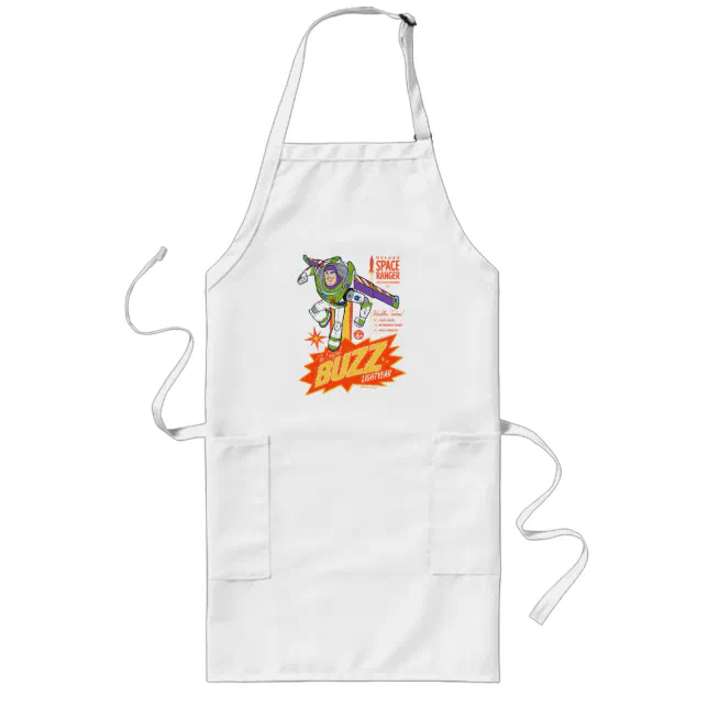 Toy Story 4 | Buzz Lightyear Action Figure Ad Long Apron | Zazzle