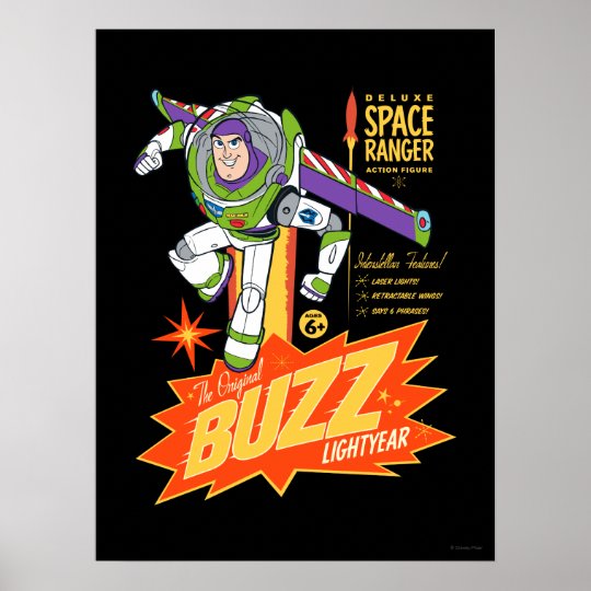 Toy Story 4 | Buzz Lightyear Action Figure Ad Poster | Zazzle.com