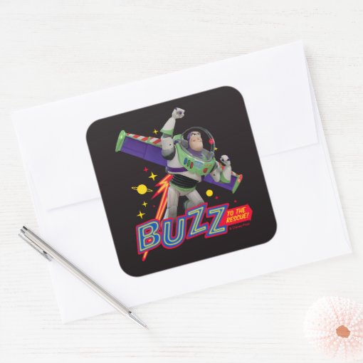 Toy Story 4 | Buzz To The Rescue! Square Sticker | Zazzle