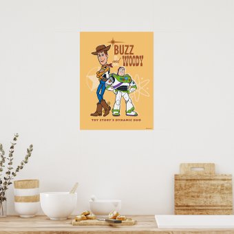 Toy Story 4 | Buzz & Woody "Dynamic Duo" Poster | Zazzle